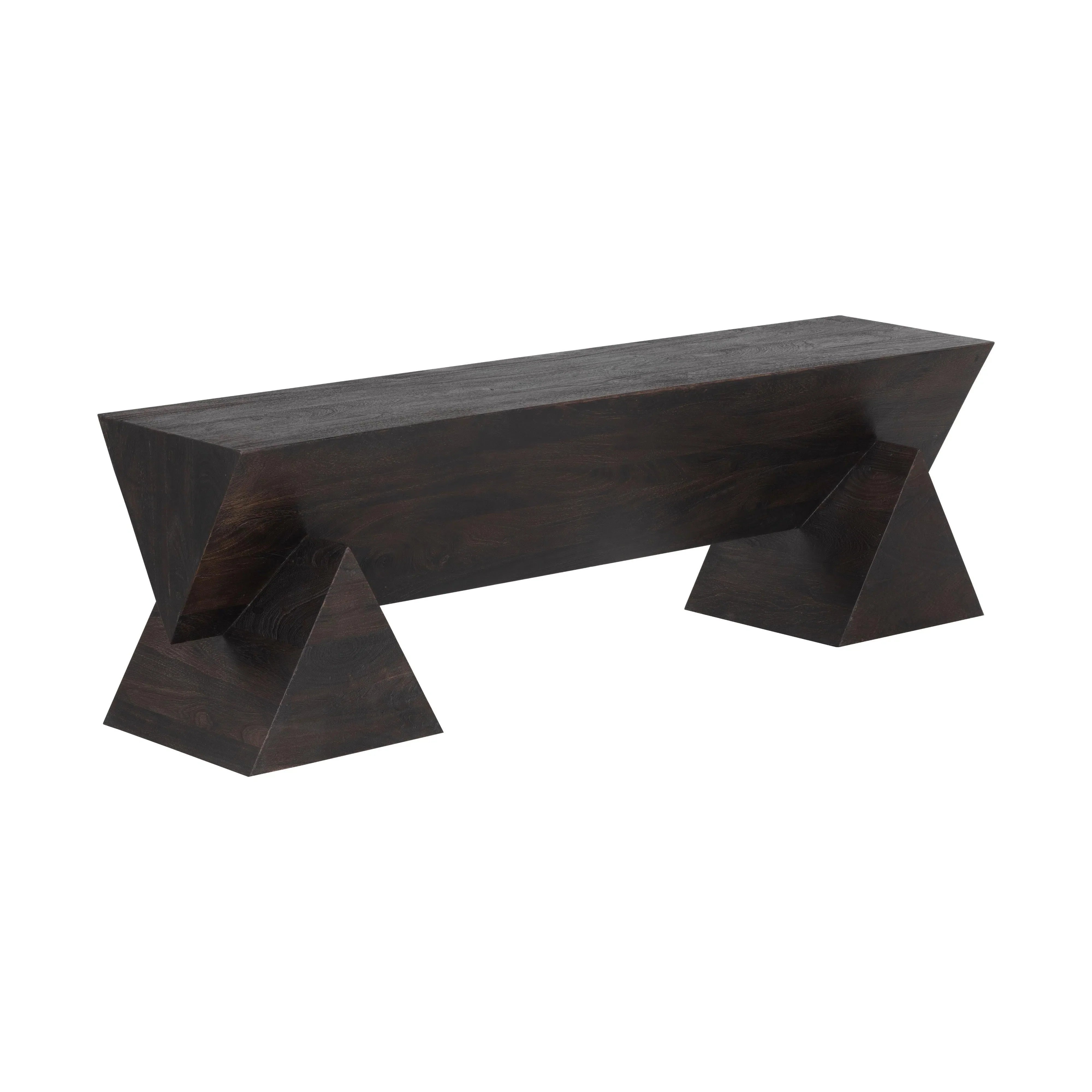 Gregor Unique Angular d Wooden Backless Bench – Sideboards and Things