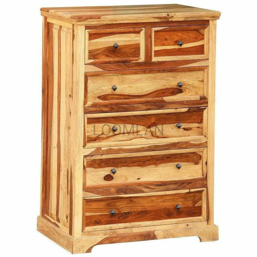 Two Tone Wood Bedroom Chest of 6 Drawers Samoa Fe – Sideboards and Things